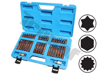 Kombinovaná sada bitov Torx, Inbus, XZN, 40-dielna | Triumf-Náradie.sk